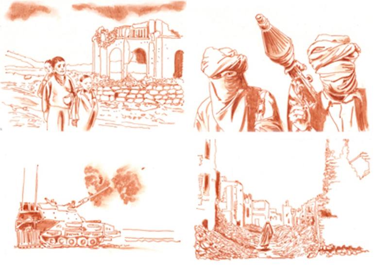 Afghanistan Drawing by Gail Ritchie | Saatchi Art