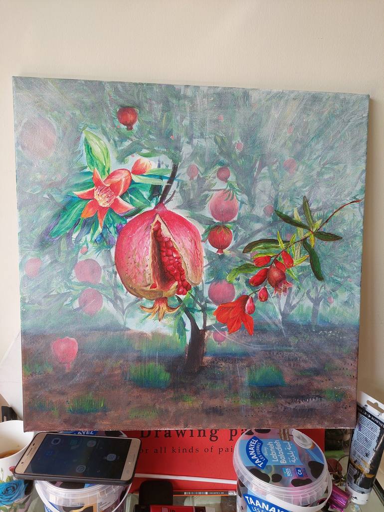 Pomegranate orchard Painting by Sarah Taleb | Saatchi Art