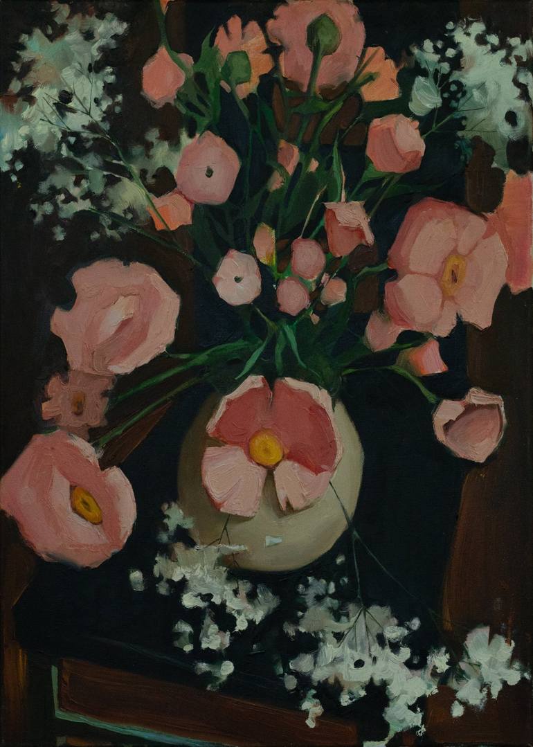 dahlias Painting by Anna Moroz | Saatchi Art