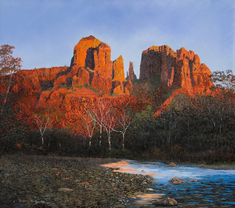 Cathedral Glow Painting by Robert Hunt | Saatchi Art