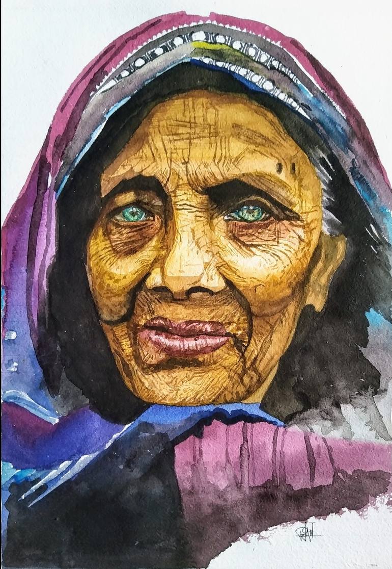 Old Beauty Painting by Pooja Wadekar | Saatchi Art