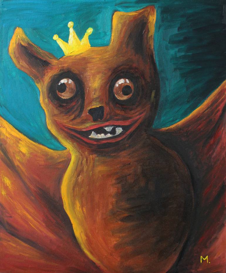 The bat Painting by Maryia Kapylova | Saatchi Art