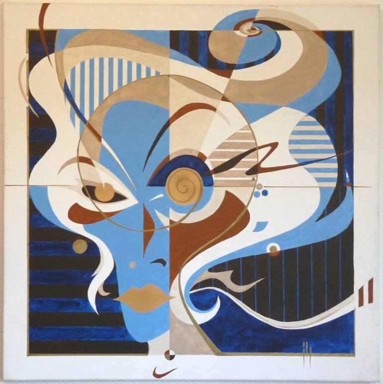 ' Comtesse Bleue ' Painting by ill - ArT | Saatchi Art