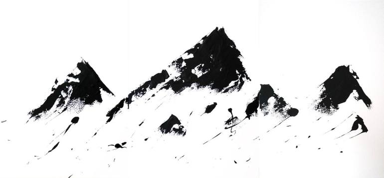 les trois montagnes de Medellin (1,2&3) (triptych) Painting by Laura ...