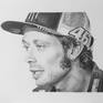 Valentino Rossi drawing Drawing by David Murray | Saatchi Art