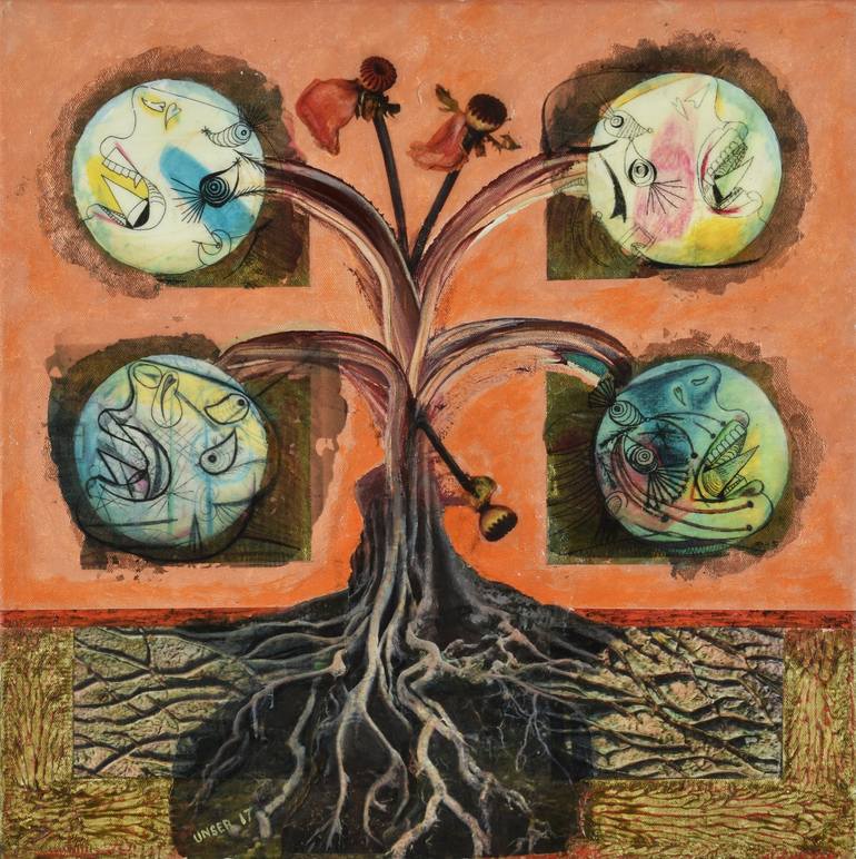 Picasso Christmas Plant Painting by Stan Unser | Saatchi Art