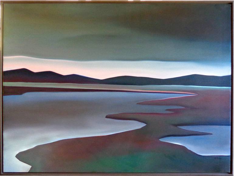 Untitled Dark Stream Painting by Gail Factor | Saatchi Art