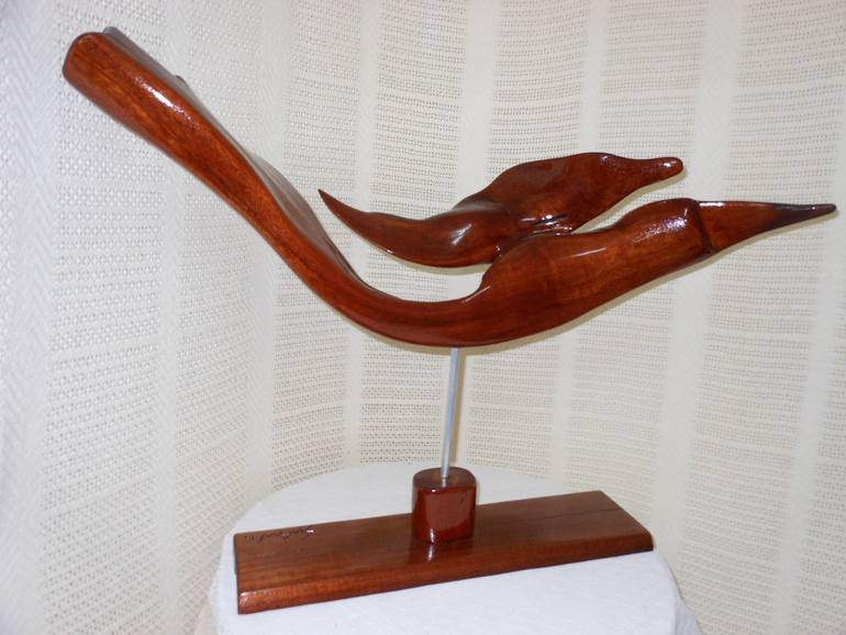 Bird and Fledgling Sculpture by Claude Jeffers | Saatchi Art
