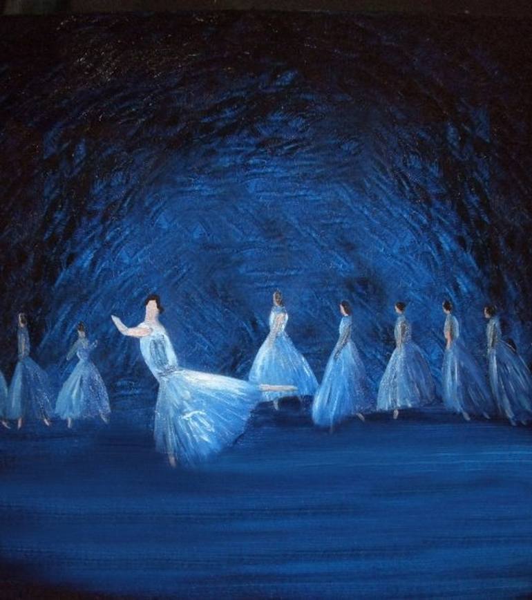 blue ballet Painting by Pete Schmansky | Saatchi Art