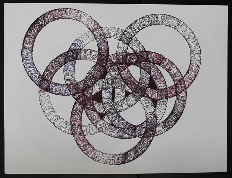 Circles of mutual aid, 8 Drawing by Pablo Angel Lugo Martinez | Saatchi Art