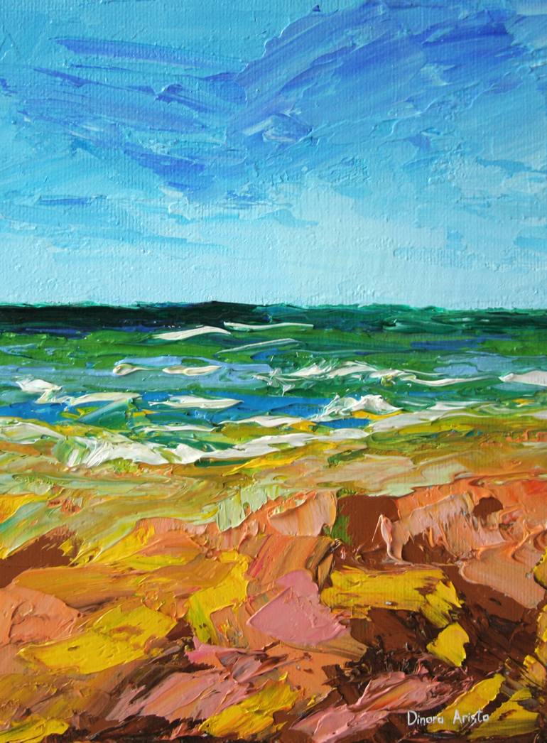 Seashore Painting by Dinara Aristo | Saatchi Art