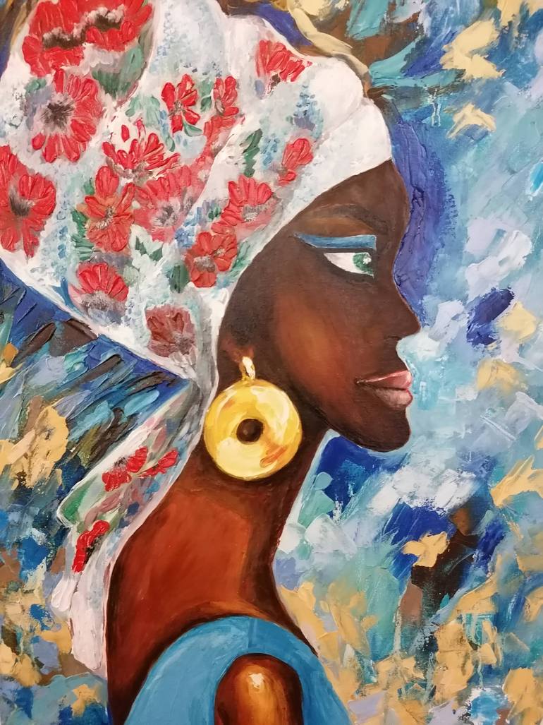 Exotic Model Painting by Olga Popova | Saatchi Art