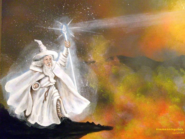 White Wizard Painting by Bre Morningstar | Saatchi Art