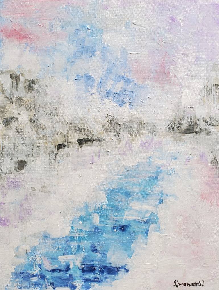 WHITE CHILL Painting by Maggie Romanovici | Saatchi Art