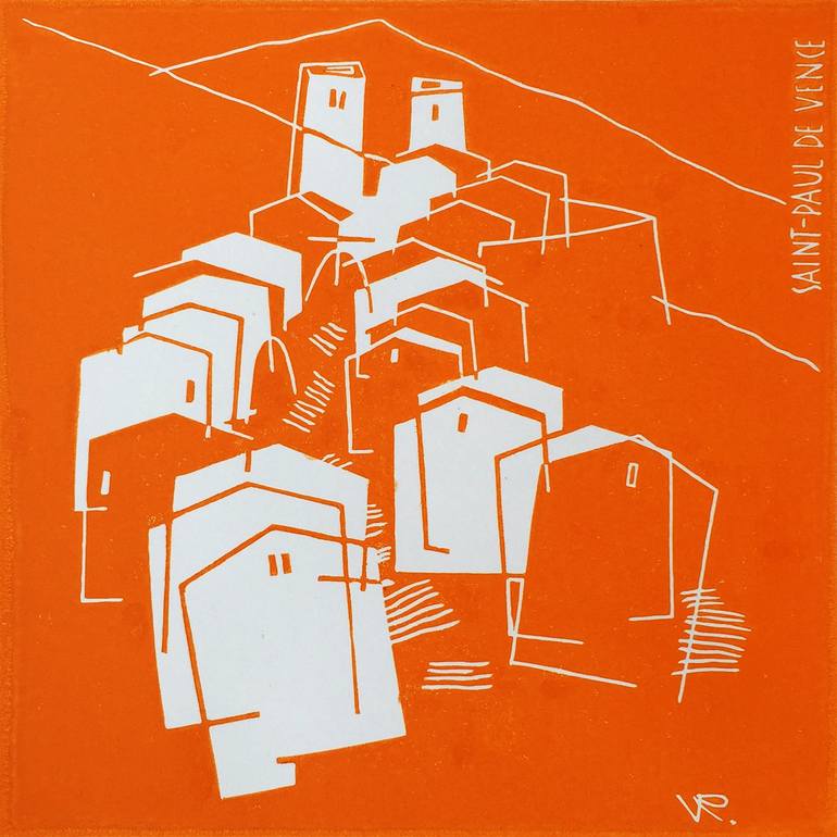 Saint-Paul de Vence Printmaking by Viacheslav Rogin | Saatchi Art