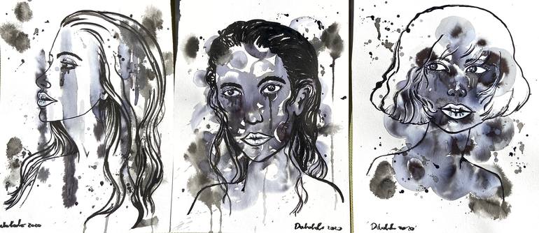 Tears trilogy Painting by Paola Pandolfi | Saatchi Art