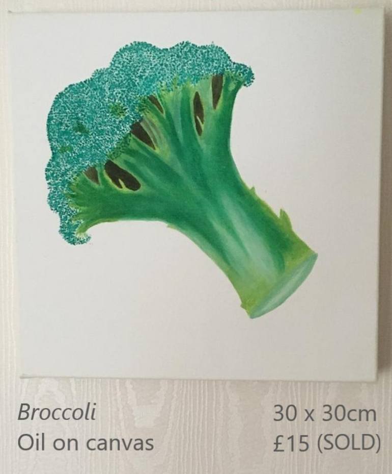Broccoli (£15) (Sold) Painting by Cool Canvases | Saatchi Art