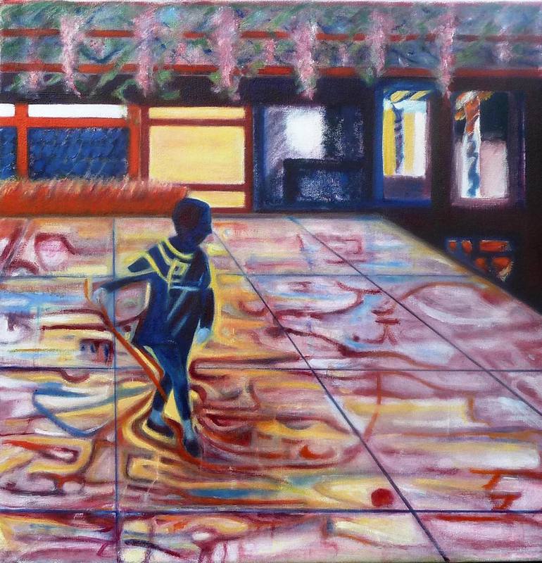 Stepping Back Painting by Joan Birkett | Saatchi Art