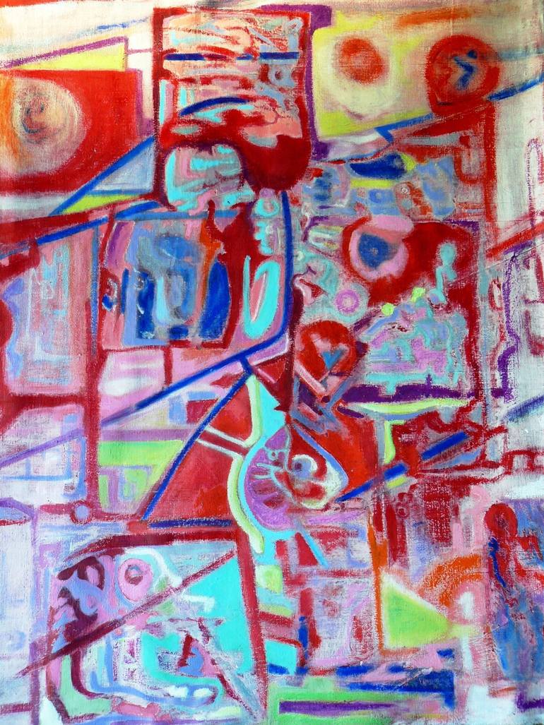 Mark the Day on the Street - 1512/10 Painting by Joan Birkett | Saatchi Art