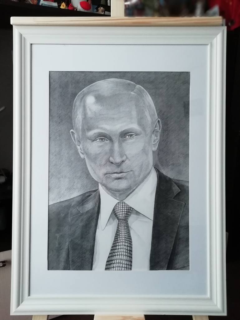 V. Putin Drawing by Andrei Gundrov | Saatchi Art