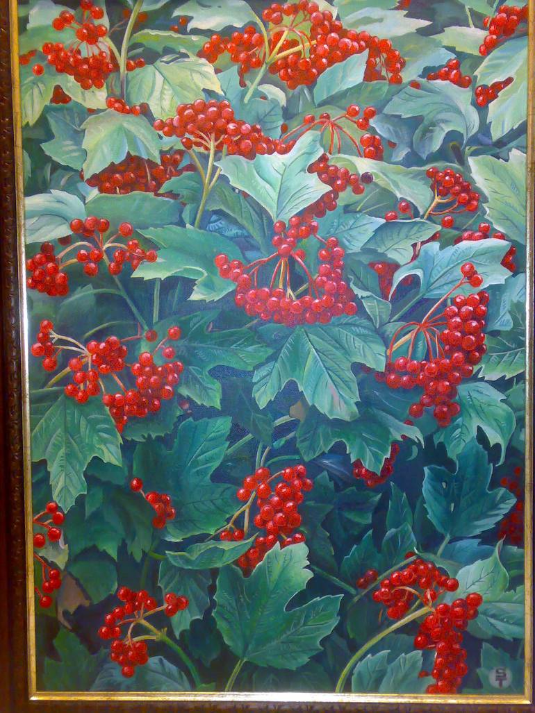 Rowan Berries Painting by Serj Tkachenko | Saatchi Art