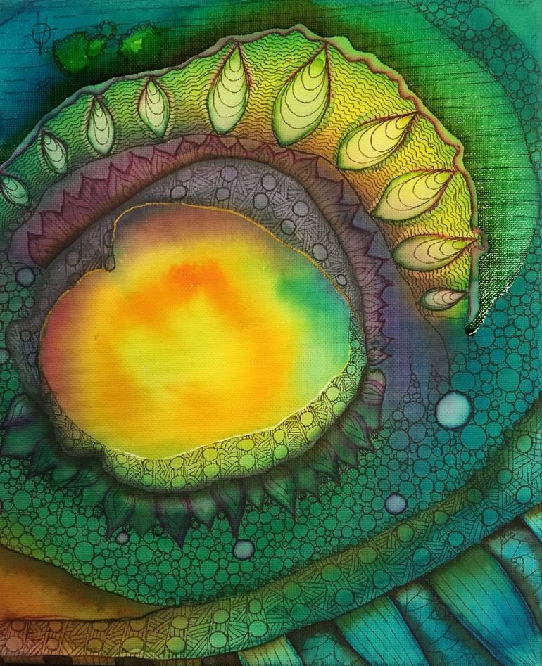 Gecko (Dreaming of his inner Dragon) Painting by Ambrosia Jones ...