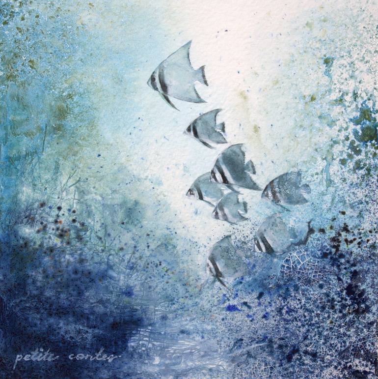 Angelfish School Painting by Alicia Fordyce | Saatchi Art United Kingdom