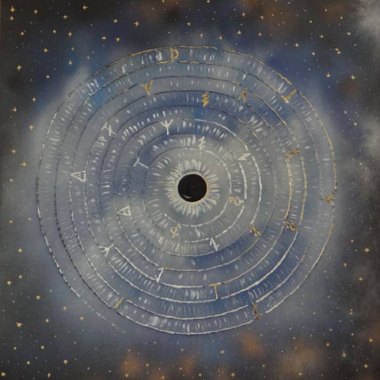 PORTAL - Original painting, Magic painting, Rune formula, Outside Art ...