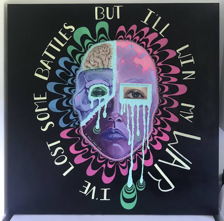 KEEP FIGHTING Painting by Aurora Black | Saatchi Art