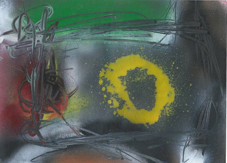cerchio giallo Painting by Micro Sismo | Saatchi Art