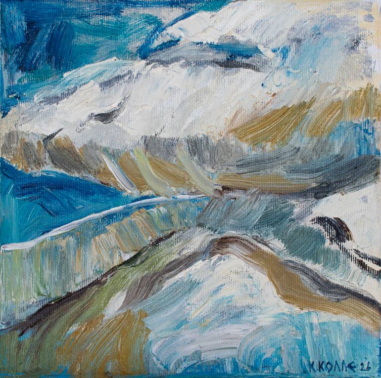 Rocks and sea Painting by Katerina Kolle | Saatchi Art