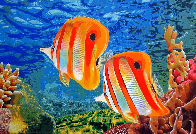 Reef Patrol Painting by John Jaster | Saatchi Art