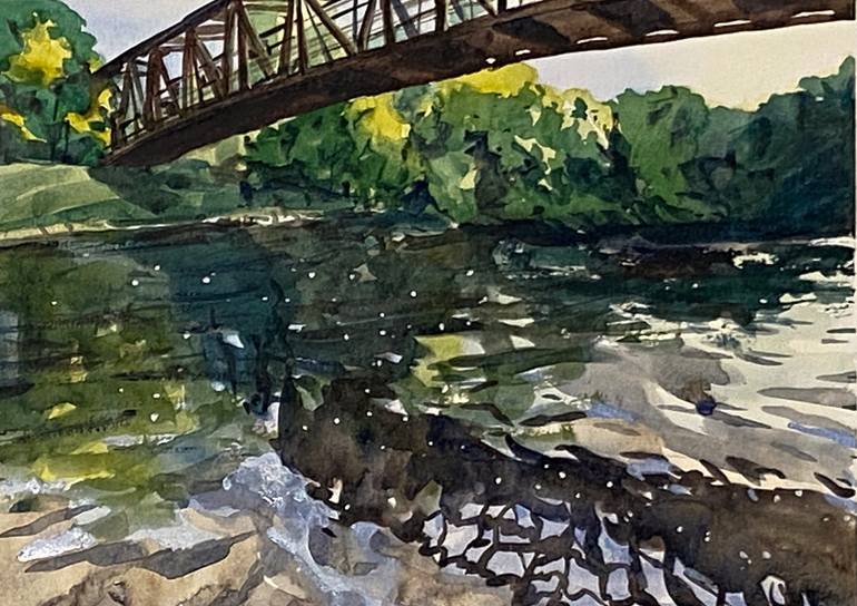 Iron bridge Painting by Elbin Samuel | Saatchi Art