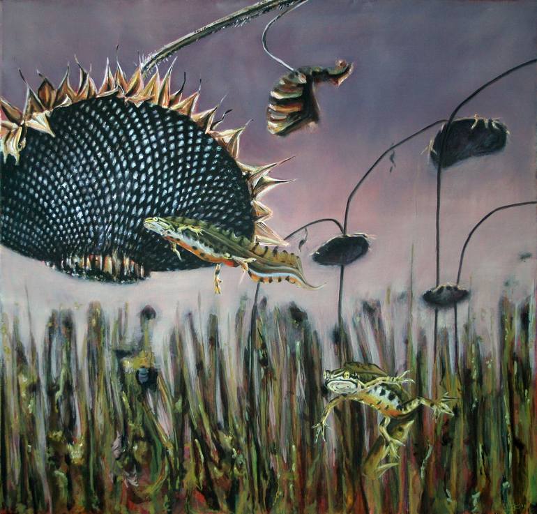 common newts Painting by Jasper de Gelder | Saatchi Art