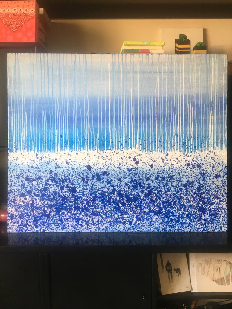 BLUE RAIN Painting by La Nord | Saatchi Art