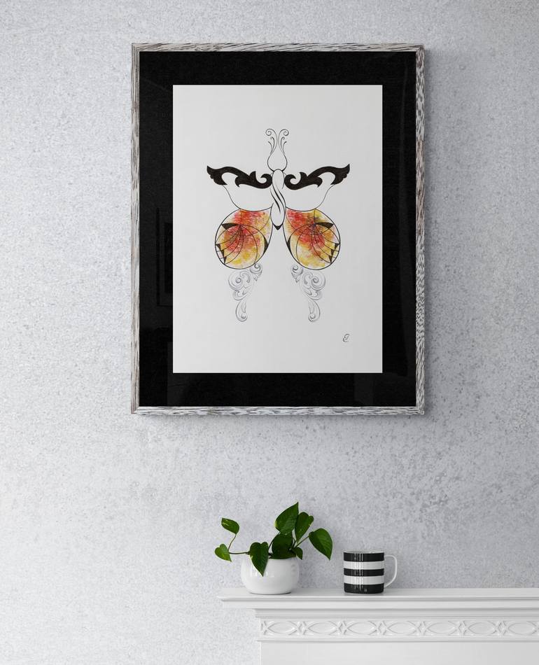 Butterfly 1 Original Illustration Drawing by Yeva Tryhub | Saatchi Art