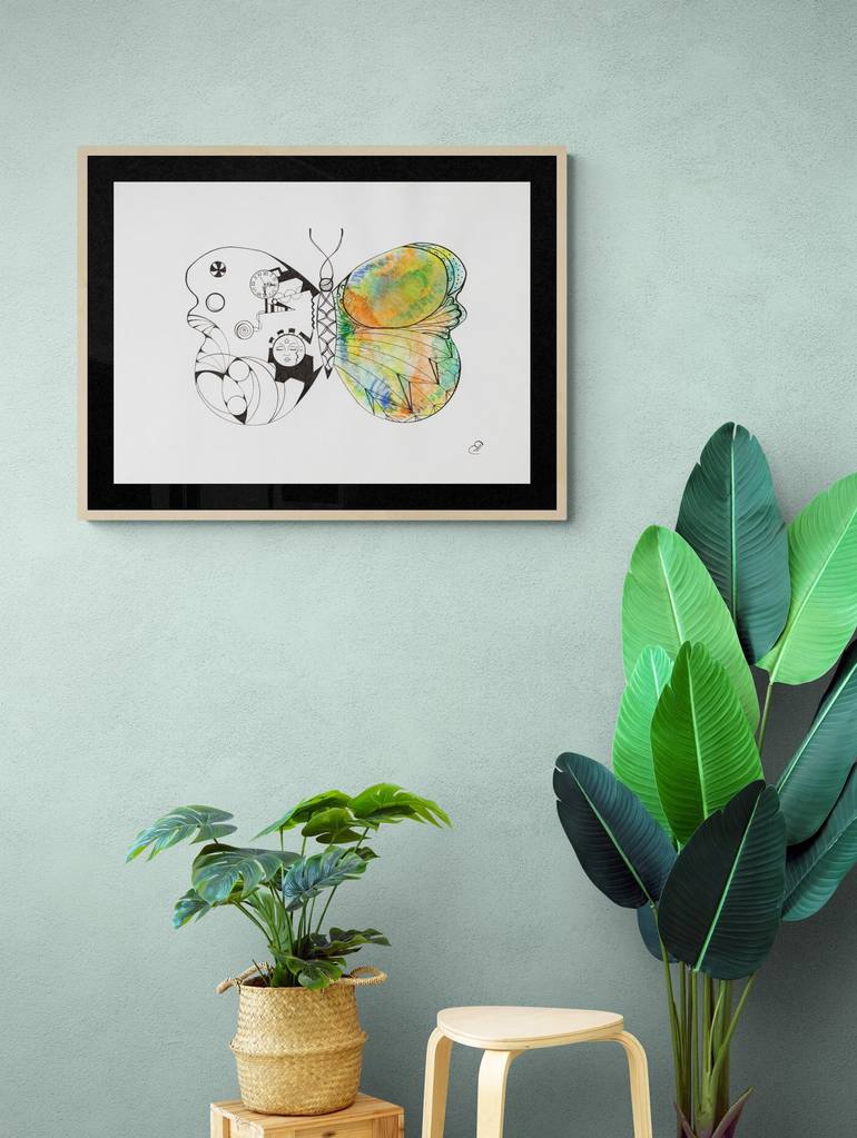 Butterfly 3 Original illustration Drawing by Yeva Tryhub | Saatchi Art