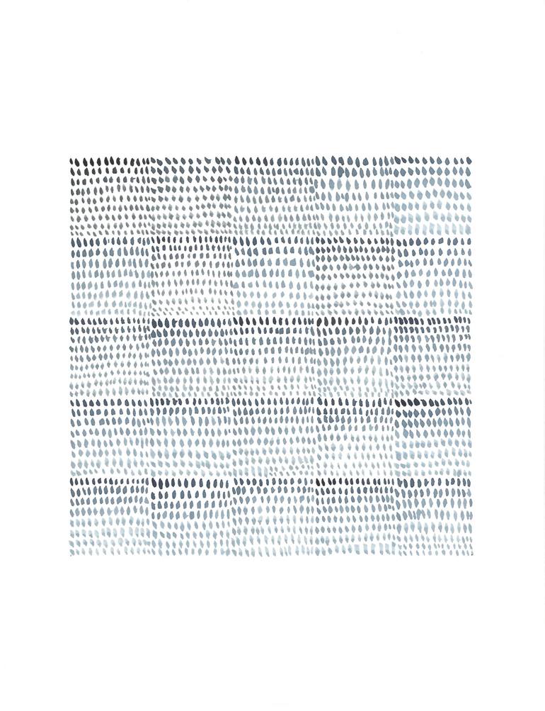 Small blue marks, 5 across Drawing by A Cross | Saatchi Art