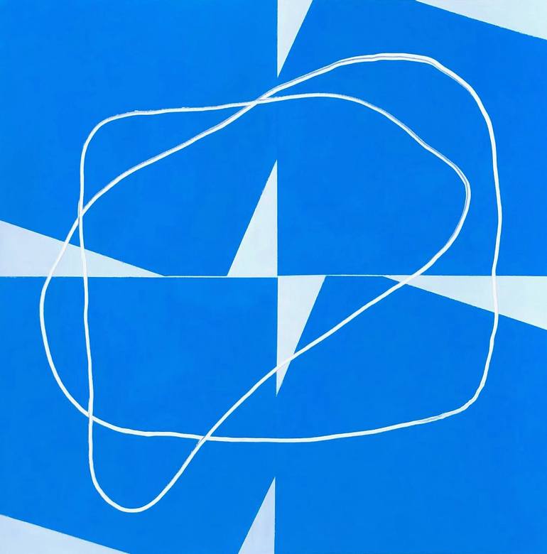 Floating forms in Blue Drawing by Anna Medvedeva | Saatchi Art