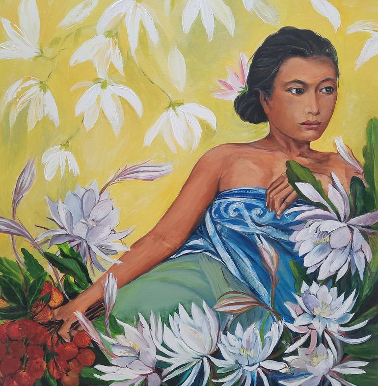 The Queen of the night Painting by Aparna Rajan | Saatchi Art