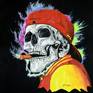 Skull – One last cigar Painting by Mikey Lee | Saatchi Art