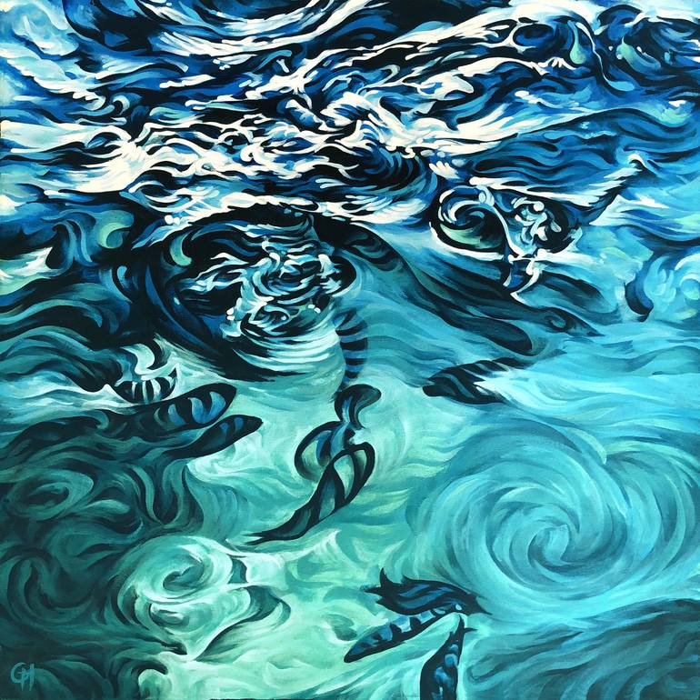 Cenote 7 Painting by Gary Holling | Saatchi Art