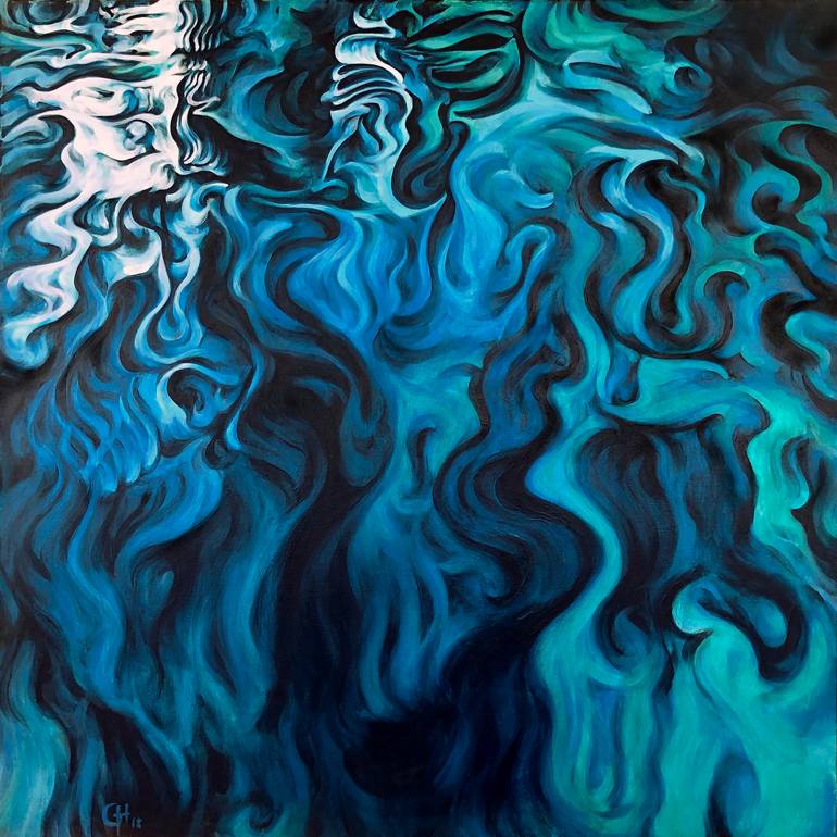 Cenote 14 Painting by Gary Holling | Saatchi Art