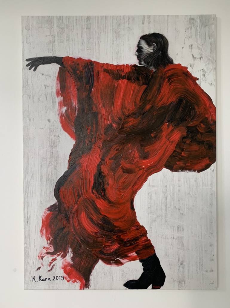 The red kaftan Painting by Karn Karnjanamai | Saatchi Art