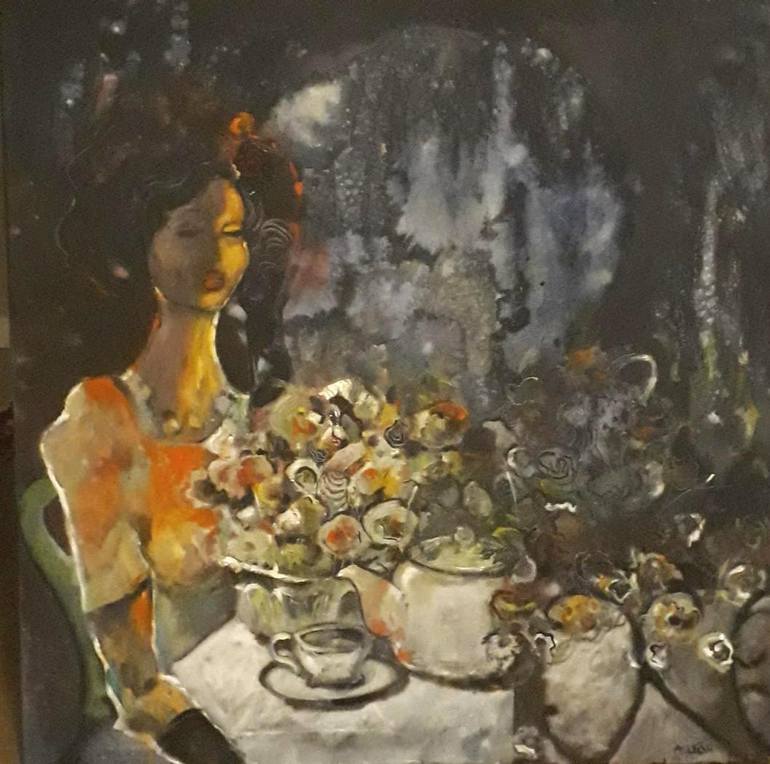 Full moon Painting by Ana Leon | Saatchi Art