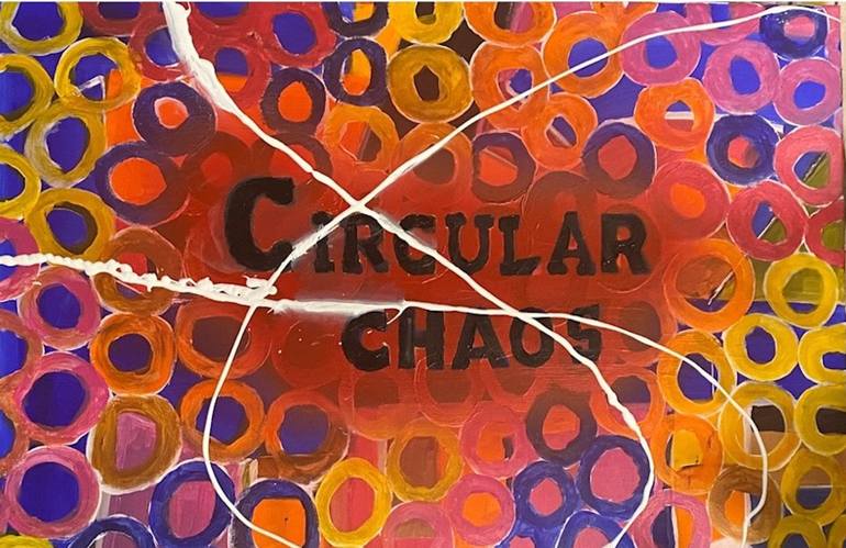 Circular Chaos Grunge Abstract in Acrylics on Canvas by Herb Vera (2021 ...