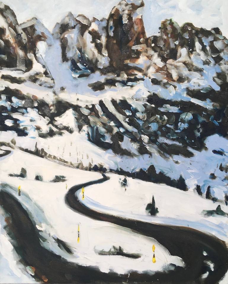 Le Salite - Passo Gardena Painting by Quinten Torp | Saatchi Art