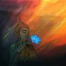 Buddha Abstract With Blue Lotus Painting by Mehul Bhuva | Saatchi Art