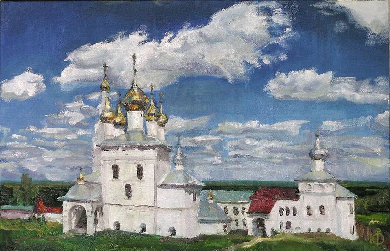 Troitsko-Nikolsky monastery. The city of Gorokhovets. Painting by Yury ...