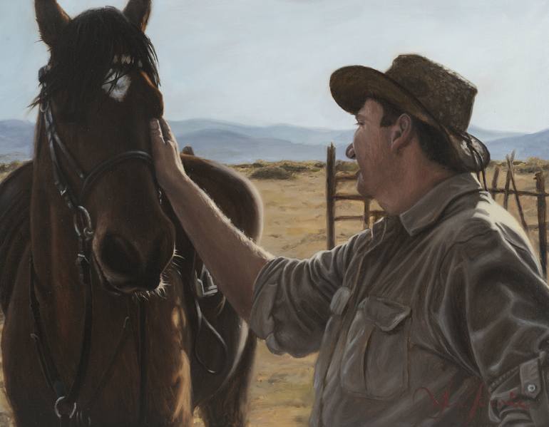 Compassionate Man Painting by Dewald Fourie | Saatchi Art